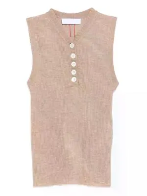 CUDDLEUP Cashmere Buttoned Vest