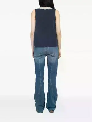 Zadig&Voltaire Lace-trimmed Top - Blue