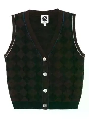 YANYAN Argyle-print Vest