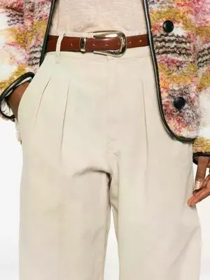 MARANT ETOILE Nadine Pleated Trousers - Neutrals