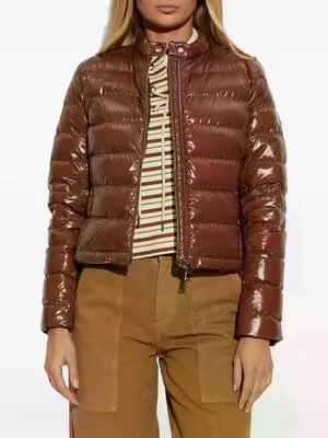 Moncler Quilted Zip Jacket - Brown