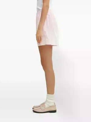 SPORTY & RICH Hotel Eden Roc Striped Shorts - Pink