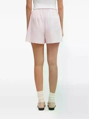 SPORTY & RICH Hotel Eden Roc Striped Shorts - Pink