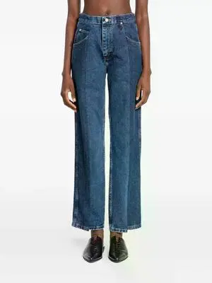 E.L.V. DENIM Paneled Boyfriend Jeans