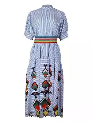 MAISON COMMON Stripe-pattern Midi Dress