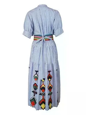 MAISON COMMON Stripe-pattern Midi Dress
