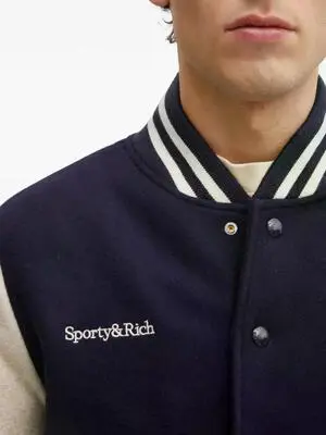 SPORTY & RICH Striped Logo Jacket
