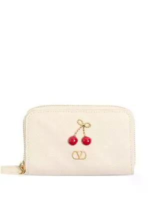Valentino Garavani Cherryfic Zip Wallet - Neutrals