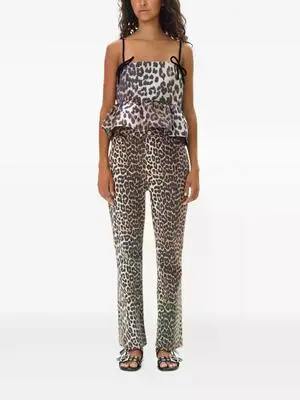 GANNI Leopard-print Top