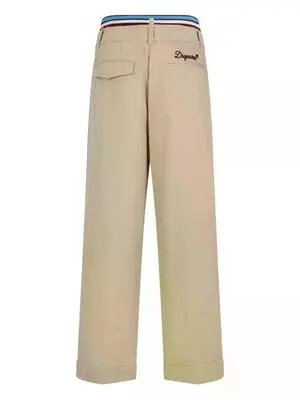 Dsquared2 Pleated Embroidery-logo Trousers