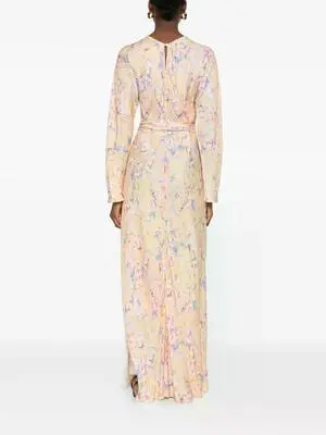 FORTE_FORTE Floral Tie Maxi Dress