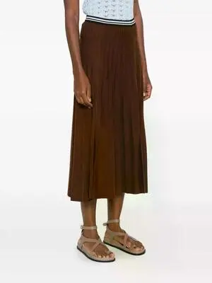 FORTE_FORTE Pleated Midi Skirt