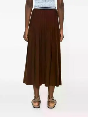 FORTE_FORTE Pleated Midi Skirt