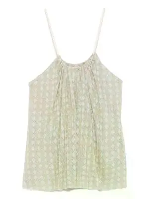 FORTE_FORTE Diamond-pattern Sleeveless Top