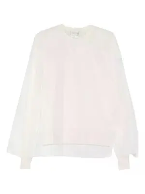 FORTE_FORTE Sheer-panel Sweater
