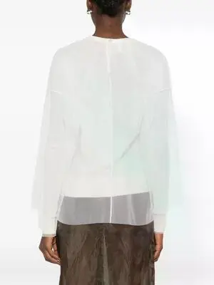FORTE_FORTE Sheer-panel Sweater