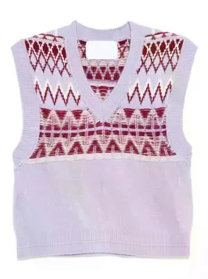 CUDDLEUP Cashmere Vest - Purple