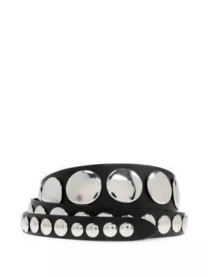 IRO PARIS Studded Leather Belt - Black