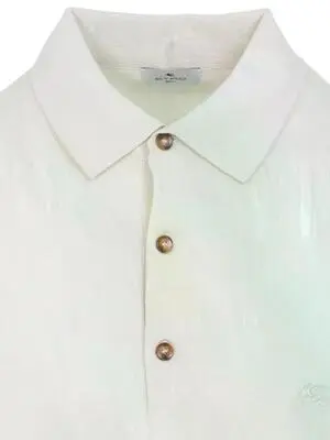 Etro Buttoned Short-sleeve Polo Shirt - Neutrals