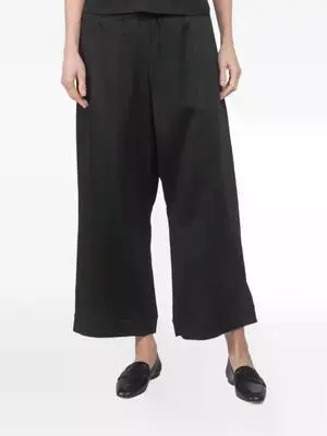 Plan C Cropped Wide-leg Trousers