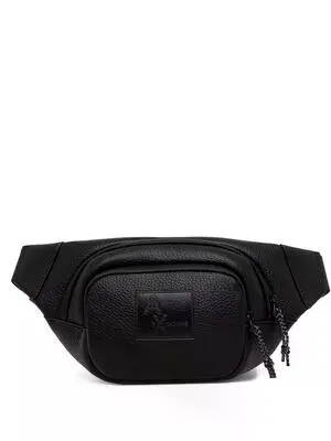 Armani Exchange Logo Embossed Belt Bag - Black