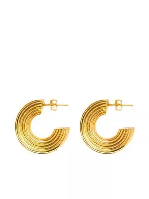 NASSIMOTO Textured Hoop Earrings - Gold
