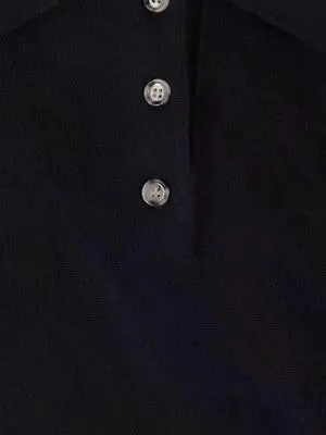 ALLUDE Three-button Polo Shirt - Black