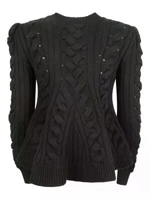 Alexander McQueen Cable-knit Cut-out Sweater