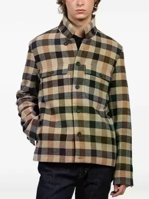 HANNES ROETHER Check-print Shirt Jacket