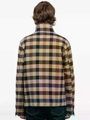 HANNES ROETHER Check-print Shirt Jacket