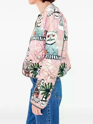 ODEEH Printed Quilted Jacket