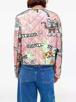 ODEEH Printed Quilted Jacket