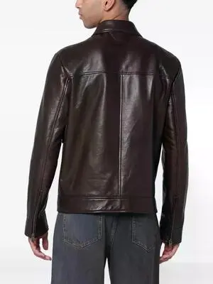 SALVATORE SANTORO Flap-pocket Leather Jacket