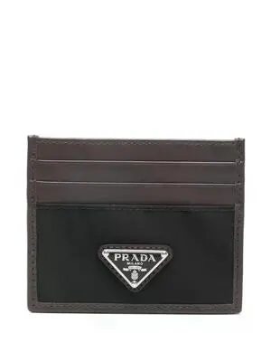 Prada Logo-plaque Card Holder - Black