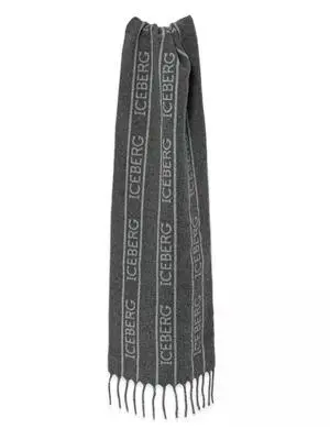 Iceberg Lettering Fringed Scarf