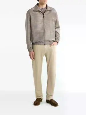 Etro Checked High-neck Bomber Jacket