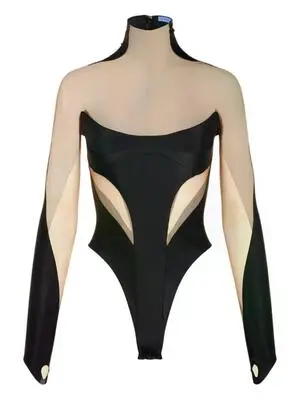 MUGLER Cutout Long-sleeve Top