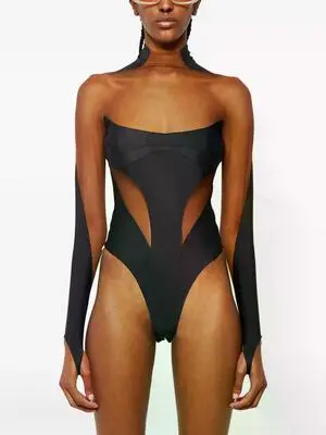 MUGLER Cutout Long-sleeve Top
