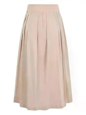 Peserico Pleated Belted Maxi Skirt
