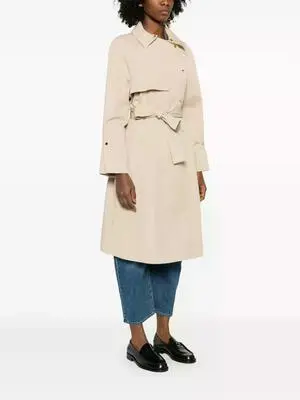 Emporio Armani Belted Coat - Neutrals