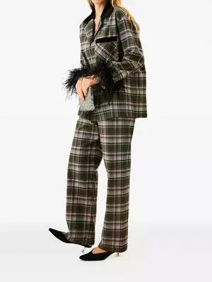 Sleeper Checked Detachable-feathers Pajama