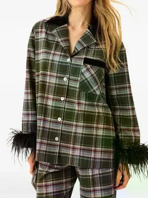 Sleeper Checked Detachable-feathers Pajama