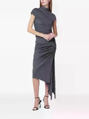 Draped midi cocktail dresses