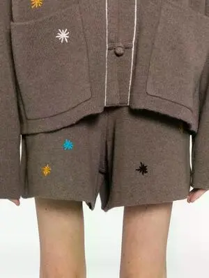 YANYAN Star Embroidered Shorts