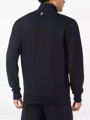 BILLIONAIRE Logo-embroidered Half-zip Sweater