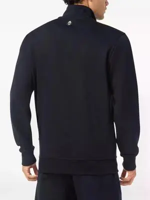BILLIONAIRE Logo-embroidered Half-zip Sweater - Blue