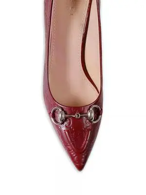 Gucci Horsebit Detail Gg-pattern Pumps