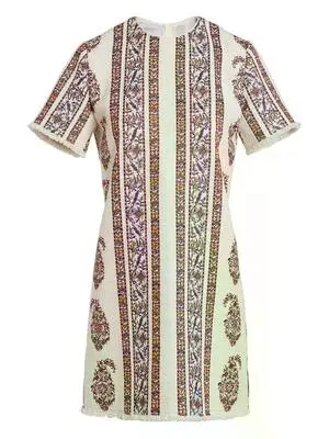 Giambattista Valli Patterned Mini Dress - Neutrals
