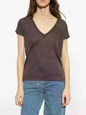 IRO PARIS Rodeo V-neck T-shirt - Brown