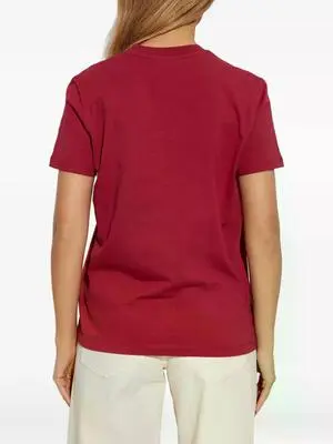 Moncler Logo-embroidered T-shirt - Red